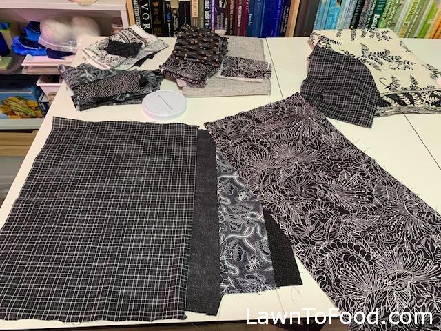 Fabric Scrap Art - Lawn to FoodLawn to Food